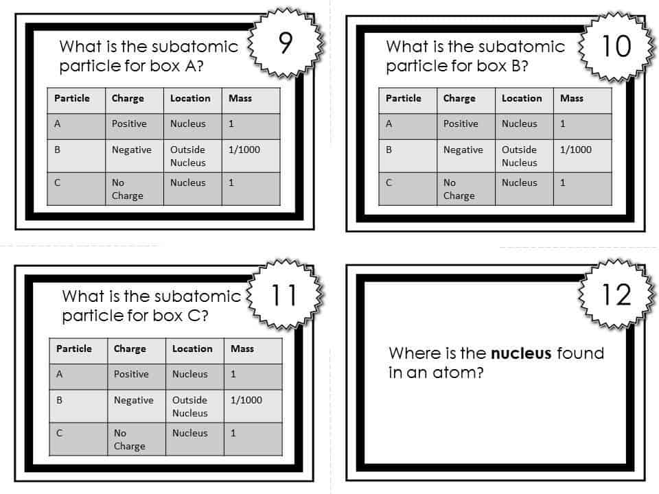Chemistry Task Cards
